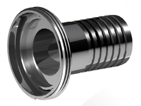 Inox half connector din 40 female with hose connector